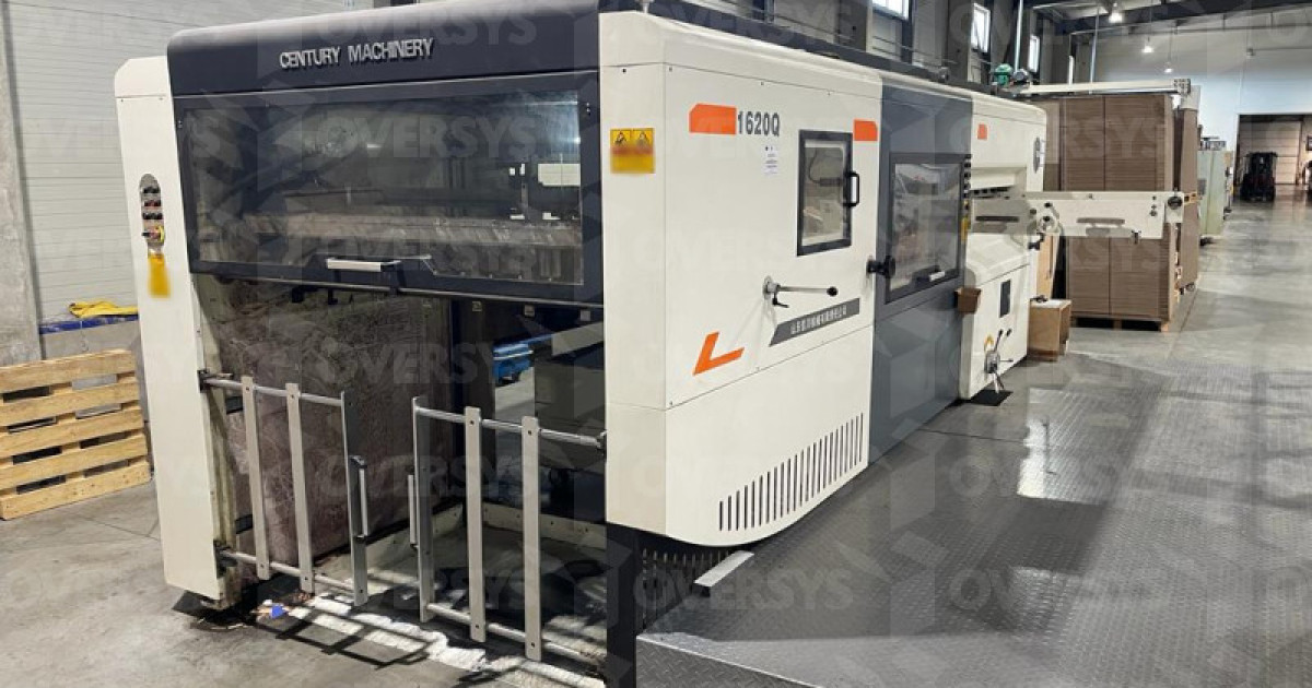 Pre-owned Flat Bed Die Cutter Century Machinery MWZ1650Q - Oversys